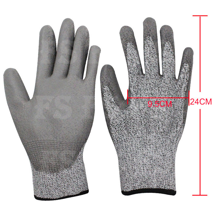 SAFETY GLOVES CUT RESISTANT LEVEL 5 ANTI CUT WORK GLOVES HAND PROTECTI ...